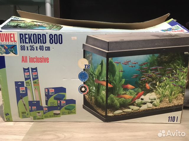 Новый Аквариум juwel Rekord 800, 110 л. Чёрный
