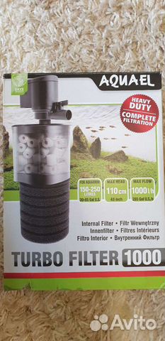 Внутренний фильтр aquael turbo filter 1000 для акв
