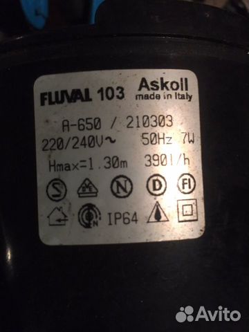Внешний фильтр fluval 103 аквариумный
