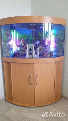 Аквариум угловой с тумбой